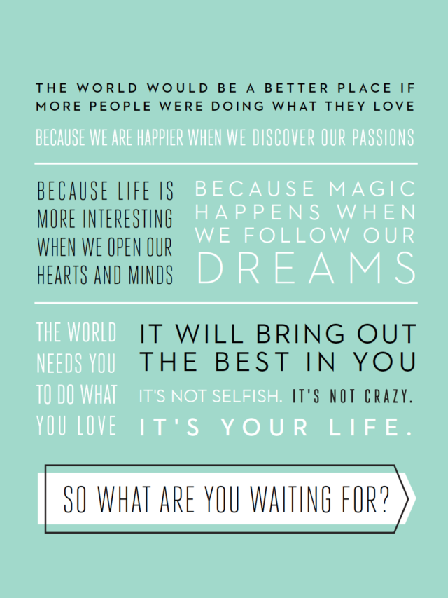 Why we do it - Do What You Love